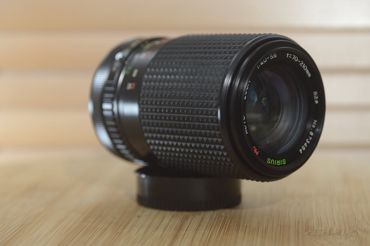 Sirius Canon FD fit 70-210mm f4-5.6 MC Auto Zoom Lens. These are just ...
